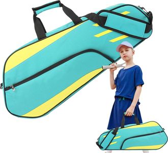 Generic Racquet Tote - Tragetasche mit drei Schl&auml;ger-Kapazit&auml;t, allwetterisolierte Kopftasche, ergonomischer Schultergurt | Nachhaltiger Gerichtsausr&uuml;stungsor