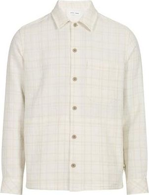 Sams&oslash;e & Sams&oslash;e Chemise droite &agrave; jacquard carreau en coton