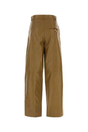 Alberta Ferretti Leather Trousers - Green