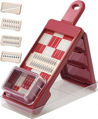 Generico Gem&uuml;seschneider - 4-in-1 Lebensmittelreibe | Karottenreibe f&uuml;r den Haushalt | f&uuml;r K&uuml;che, Haushalt, Restaurant, Salat, K&auml;se, Kartoffeln, Karotten