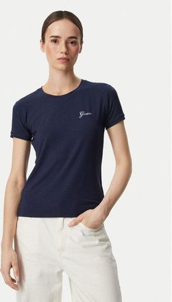 Guess T-Shirt W6YI12 K3751 Dunkelblau Regular Fit