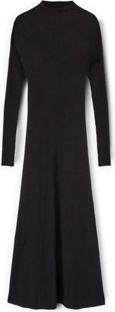 Motivi Femme, Robes, Noir, Taille: 36 FR Robe Midi Tricot avec D&eacute;coupe au Dos