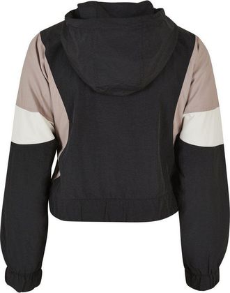 Urban Classics Allwetterjacke Urban Classics Damen Ladies Short 3-Tone Crinkle Jacket (1-St)