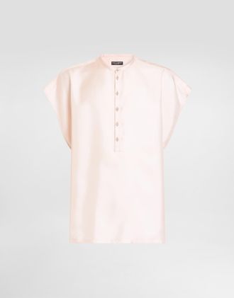 Dolce & Gabbana Hemd Aus Seidenem Twill - Mann Hemden Rosa 38