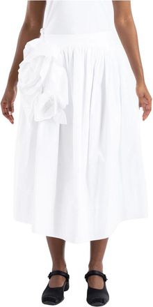 Simone Rocha Femme, Jupes, Blanc, Taille: 40 FR Pressed Rosette Basque Skirt
