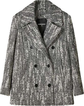 Patrizia Pepe Femme, Vestes, Vert, Taille: 38 FR Manteau Caban à Double Boutonnage