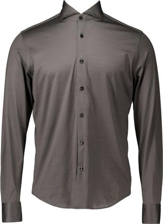 Xacus Homme, Chemises, Brun, Taille: M Long Sleeve Shirt