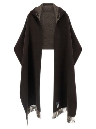 Brunello Cucinelli Reversible Hooded Cashmere Scarf - Brown