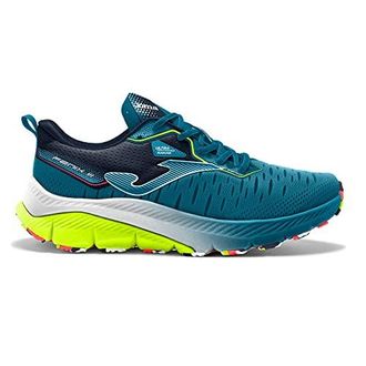 Joma Homme R.Fenix Men Chaussure de Course, Bleu/Jaune Fluo, 42 EU