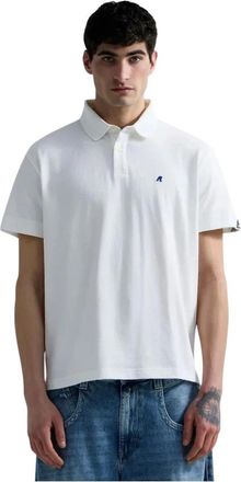 Replay Homme, Tops, Blanc, Taille: XL Polo en Piqu&eacute; de Coton Stretch