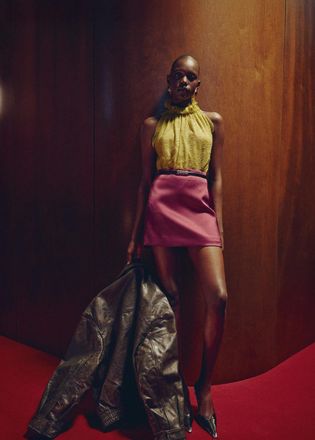 Mango Top en dentelle avec col &agrave; rabats olive - Femme - M - MANGO