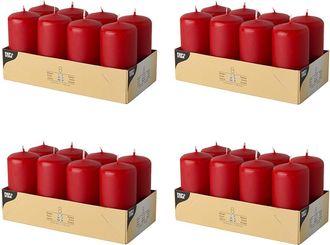 Papstar Kerzen, Paraffin, Rot, 50 mm · 100 mm (Rot - 32 Kerzen)