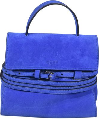 Moschino Femme, Sacs, Bleu, Taille: ONE Size Mini sac cabas &agrave; boucle