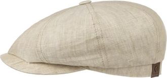 Stetson Hatteras Casquette plate en lin pour femmehomme - Bonnet avec doublure en coton - Casquette plate avec protection solaire UV 40+ - Casquette à visière
