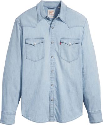 Levi's Herren Barstow Western Standard Hemd,Burnett Light Chambray,XL
