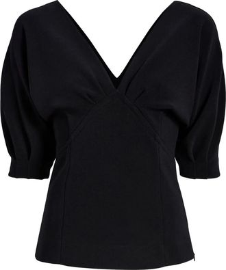 Proenza Schouler haut Darena à col v - Noir