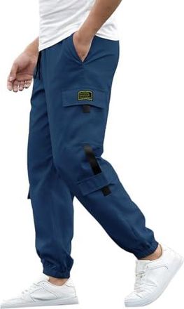 Generic Pantalon cargo pour homme - Noir - Stretch - Pantalon de yoga baggy - Pantalon de jogging slim - Pantalon de travail - Pantalon de randonn&eacute;e - Pantalo