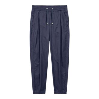 Herno Femme, Pantalons, Bleu, Taille: 36 FR Pantal&oacute;n Nylon Dettaglio Bottone