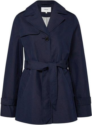 s.Oliver Trenchcoat Outdoor-Jacke Wasserabweisender Trenchcoat im Slim Fit