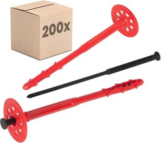 Protektor Protektor - D&auml;mmstoffd&uuml;bel Optimierte - 200 St&uuml;ck &Oslash;8x240mm mit Kunststoffnagel f&uuml;r wdvs