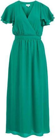 Vila V-neck Maxikleid - - Dresses - Damen - Gr&uuml;n - M