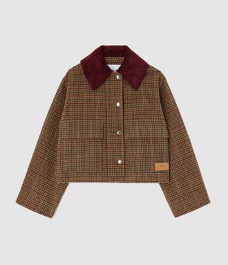 Ganni Veste Heavy Check Twill Multicolour