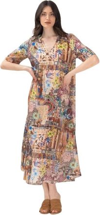Momoni Femme, Robes, Multicolore, Taille: 44 FR Tunique Maxi Dress