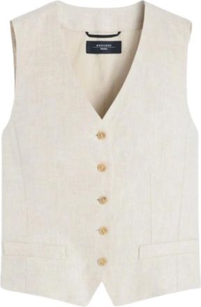 Max Mara Femme, Vestes, Beige, Taille: 44 FR Gilets