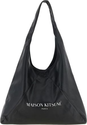 Maison Kitsun&eacute; Triangle Tote - - Bags - unisex - Schwarzk - ONE SIZE
