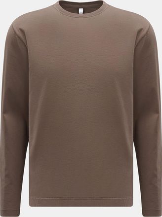 04651/ Herren - Rundhals-Longsleeve taupe