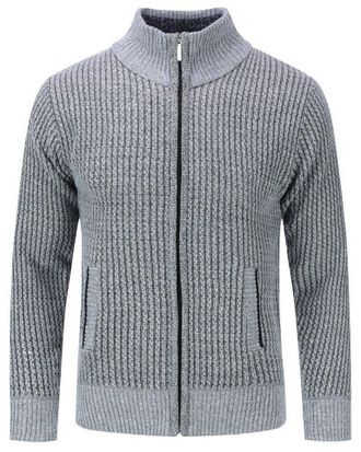 AlltheMen Strickjacke mit Stehkragen Herren klassischer Cardigan