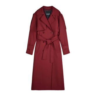 Patrizia Pepe Femme, Manteaux, Rouge, Taille: 34 FR Trench Coat