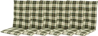 Doppler Hochlehner Spot / 6er-Set/Gartenstuhlauflage/Hochlehner/Beige Kariert/ca. 119 x 48 x 5 cm