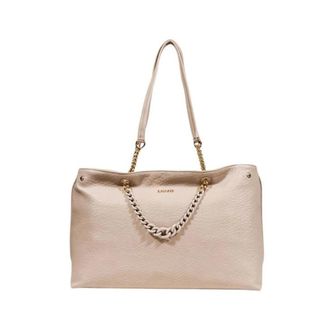 Liu Jo Femme, Sacs, Beige, Taille: ONE Size Sac cabas avec d&eacute;tail de cha&icirc;ne