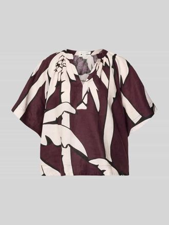 Christian Berg Boxy Fit Leinenbluse im Allover-Look