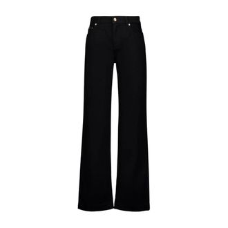 Dolce & Gabbana Femme, Jeans, Noir, Taille: 38 FR Jean Denim Noir Large avec Plis Press&eacute;