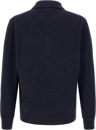 Ermenegildo Zegna Wool and Cashmere Polo Shirt - Navy