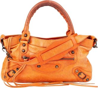 Balenciaga Crossbody Bags - Balenciaga Orange Leather First City Handbag - Gr. unisize - in Orange - f&uuml;r Damen