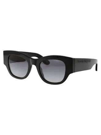 Alexander McQueen Womens Sunglasses Black-Black-Grey Acetate Black/black/grey