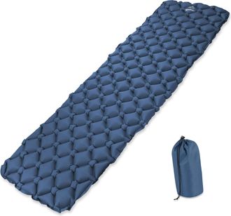 Normani Schnell aufblasbare Camping Isomatte - Ultraleicht, kleines Packmaß, hoher Komfort Farbe Blau