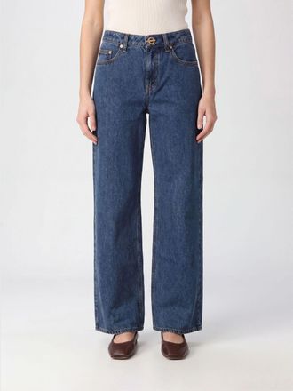 Cult Gaia Straight-Jeans aus Baumwoll-Denim mit mittlerer Leibh&ouml;he