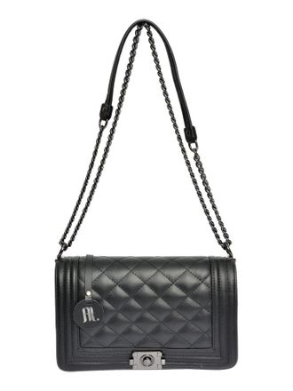 Anna Luchini Schwarz Rindsledertasche