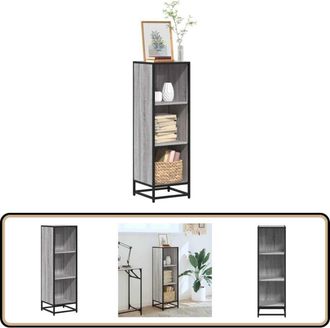 vidaXL Vidaxl - Bücherregal Grau Sonoma 33,5x33x107,5 cm Holzwerkstoff