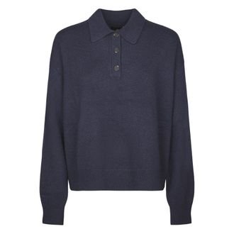 Anine Bing Lee Polo Strickware - - Knitwear - Damen - Blau - M