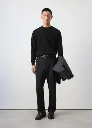 Mango Pull 100 % laine maille fine noir - Homme - XXL - MANGO MAN