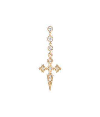 Stone Paris Boucle doreille Barrette Blood Diamonds Or Jaune (vendue &agrave; lunit&eacute;)