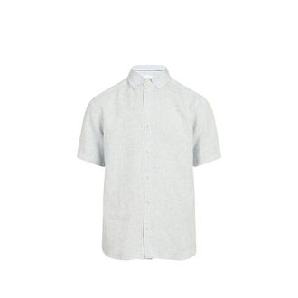 Eton Chemise droite manches courtes en lin