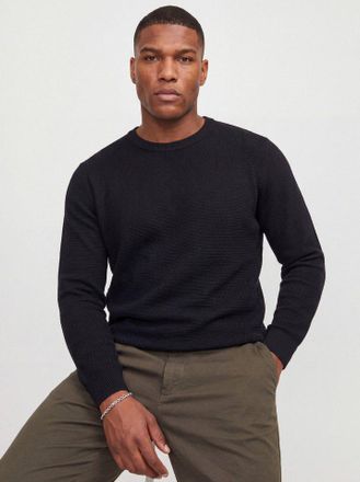 Jack & Jones Plus Size Rundhalspullover JJERYDER KNIT CREW NECK SN PLS Baumwolle, normal geschnitten
