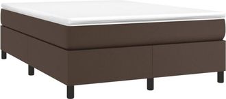 vidaXL Bettgestell Braun 140x200 cm Kunstleder Vidaxl