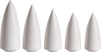 Seiffener Volkskunst Holz B&auml;ume 5er Satz wei&szlig; H&ouml;he 9 cm Baum Miniaturen Original Erzgebirge Seiffen Holzkunst